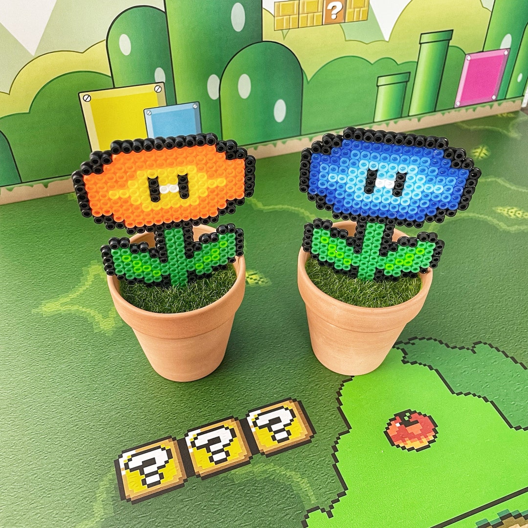 Large Super Mario Fire and Ice Flower | Game Room Decor | Nintendo ...