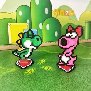 Kissing Yoshi Birdo Couple | Video Game Decor | Valentines 8 Bit Art ...