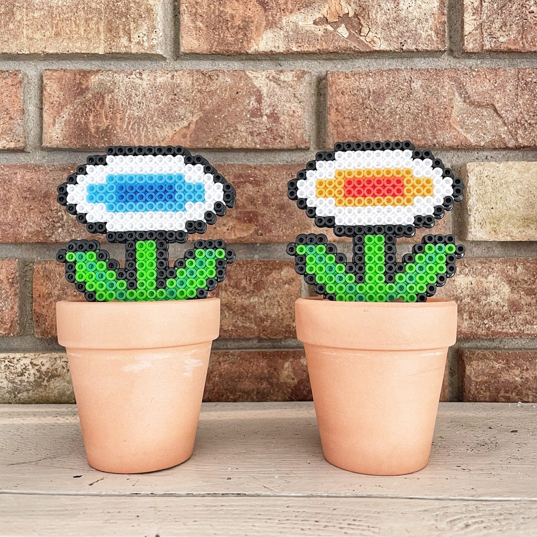 Large Classic Retro Video Game Fire Flower Game Room Decor Nintendo ...