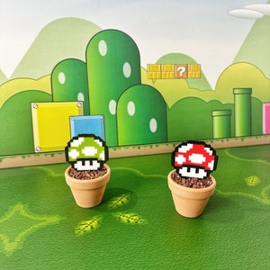 Retro Video Game Mario Mushroom | Game Room Decor | Nintendo Decor for ...