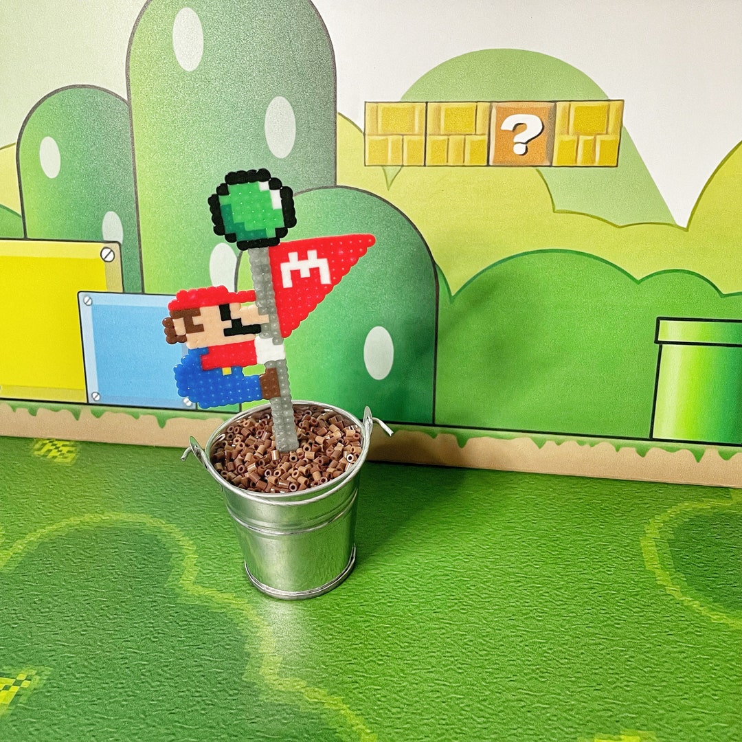 Super Mario Climbing Flagpole Video Game Decor Desk Plant - Etsy