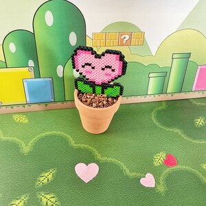 Large Retro Mario Video Game Flower | Video Game Decor | Desk Plant ...