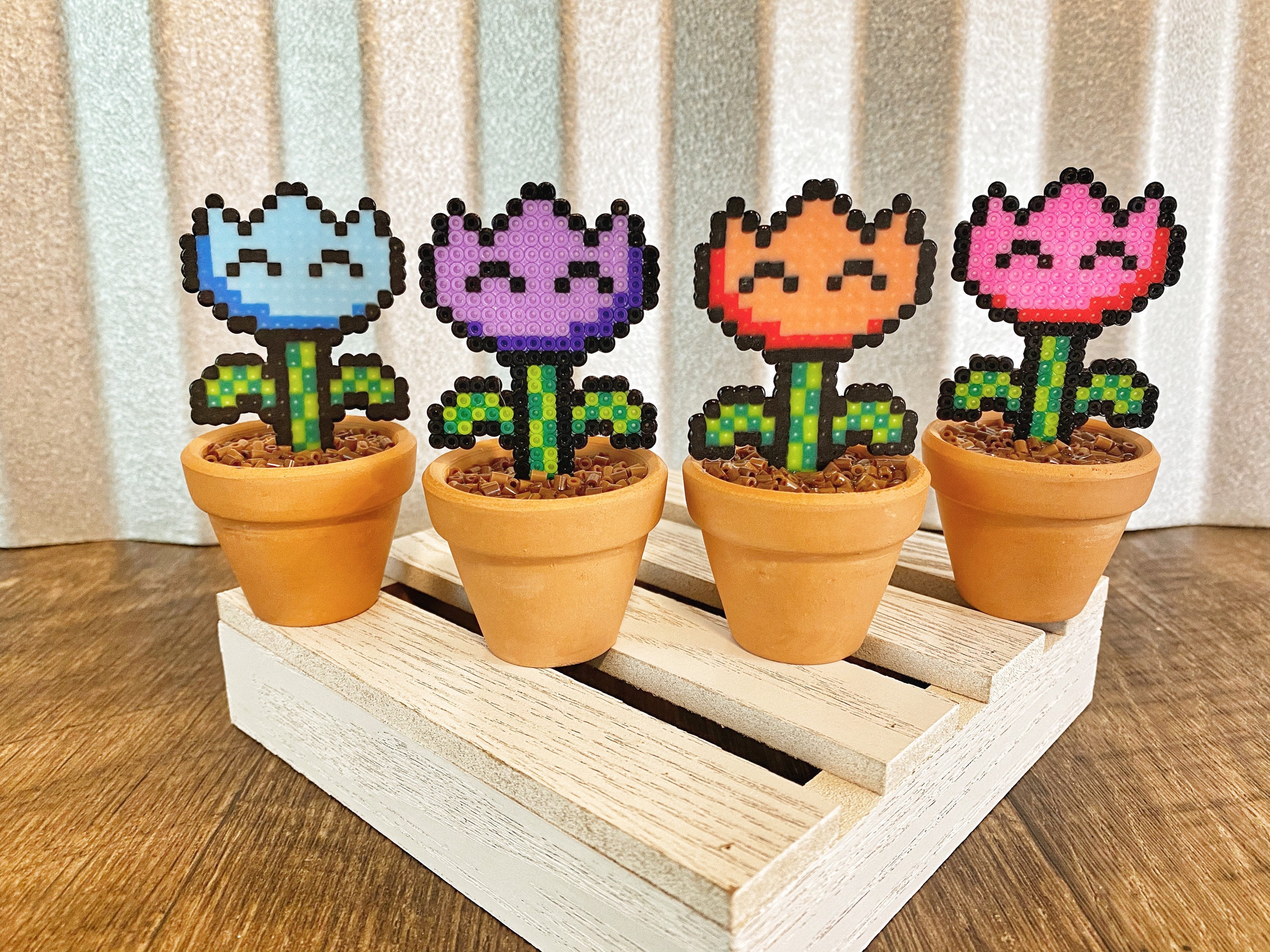 Retro Super Mario Flowers Mario Plant Video game decor | Etsy