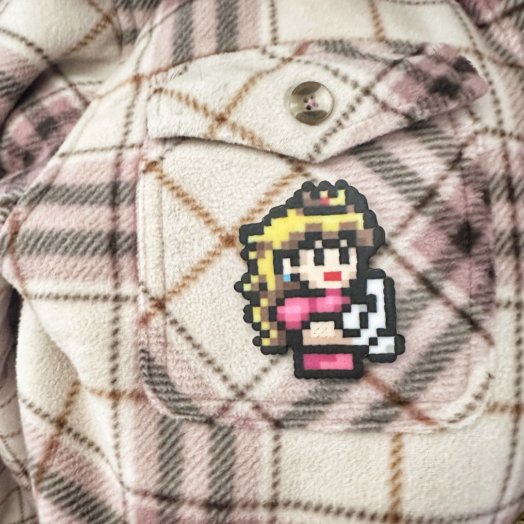 Princess Peach the Riveter Pin or Magnet | Super Mario Princess | Video ...