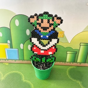 Large Retro Mario and Luigi Plant | Video Game Decor | Desk Plant ...
