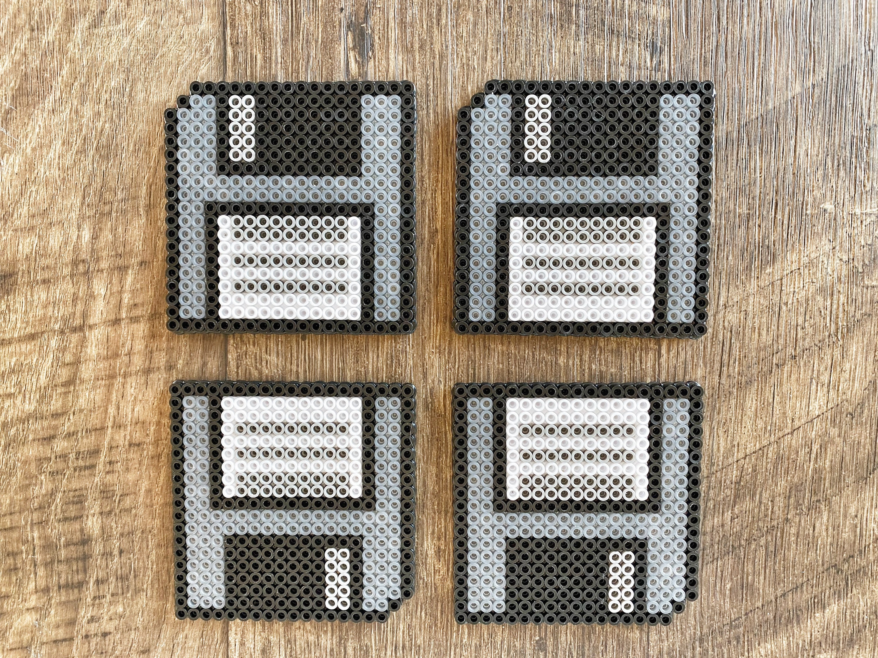Floppy Disk Coasters: Pixel Art Perler Beads, Retro 8-bit Decor - Etsy