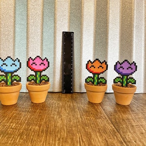 Retro Super Mario Bros Cute Flowers | Video Game Decor | Potted Faux ...