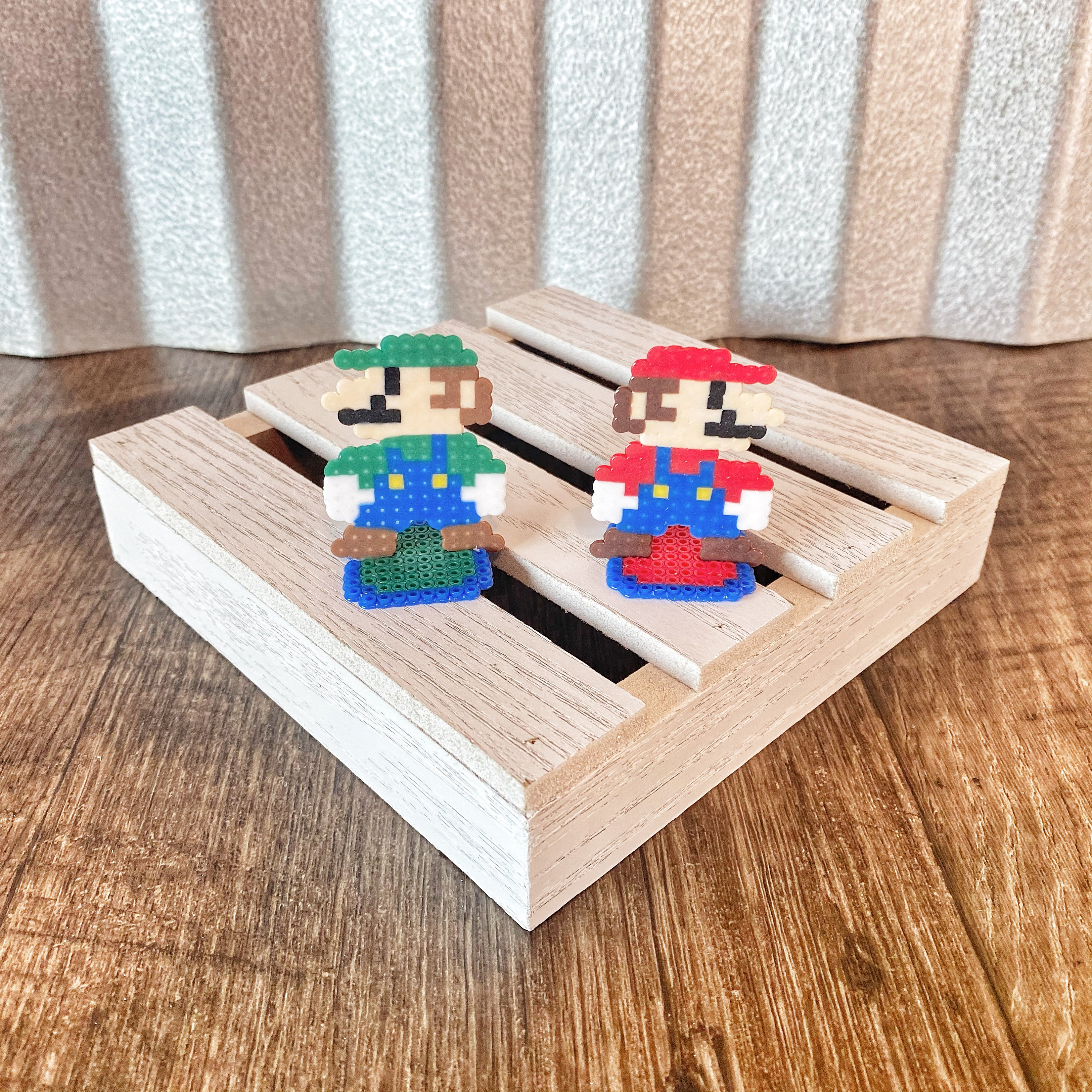 Super Mario Bros Figurines with Affixed Stand Video Game | Etsy