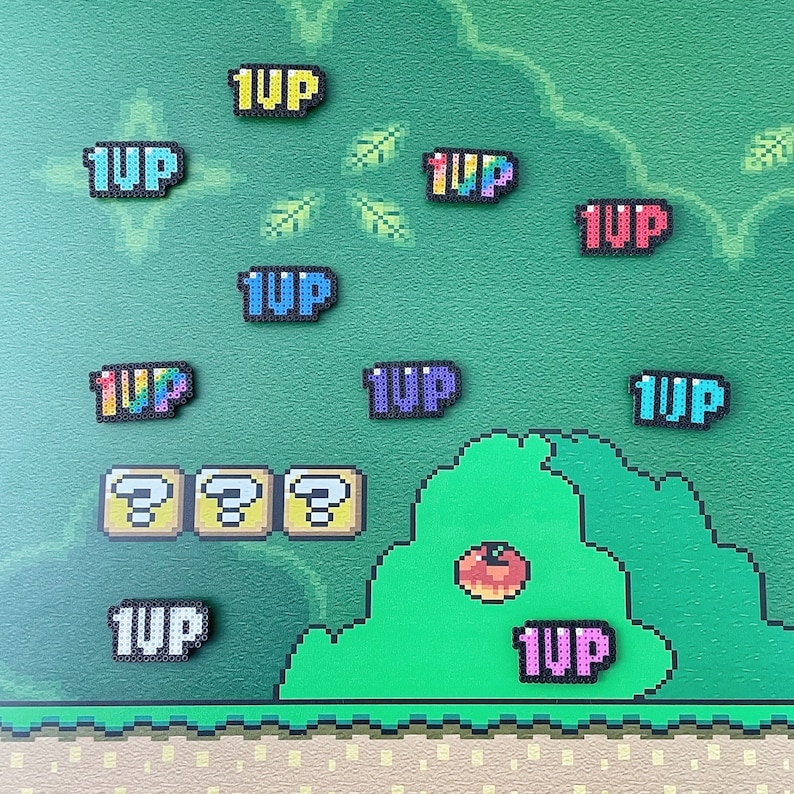 1-up 1UP Pixel Art Magnet Extra Lives Magnet Pixel Art - Etsy