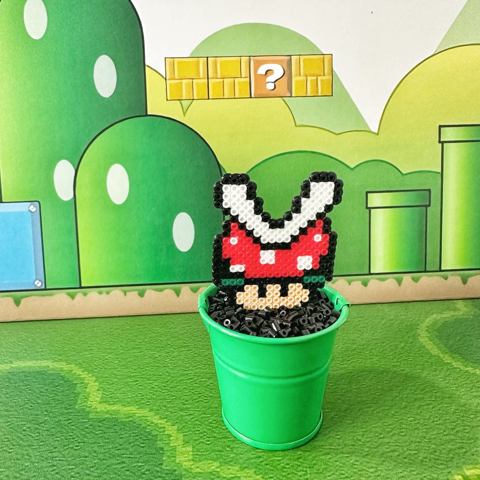 Piranha Mario Mushroom Plant in Warp Tube | Video Game Decor | Game ...