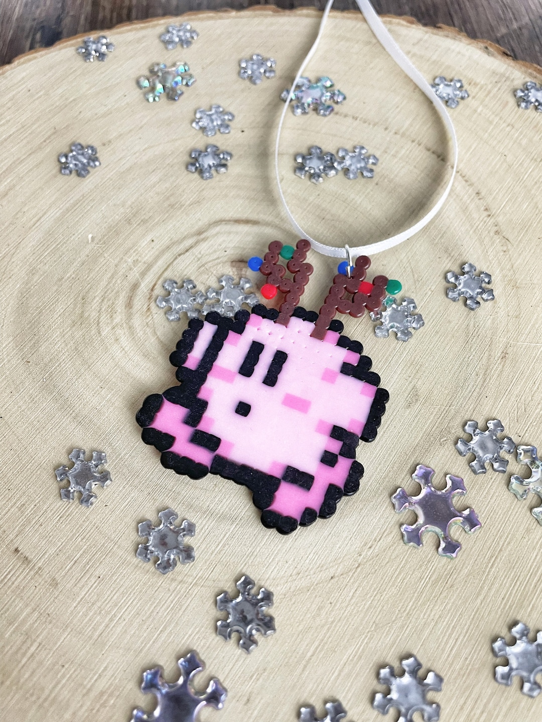 Kirby Reindeer Christmas Decorations Nerdy Tree Ornaments - Etsy