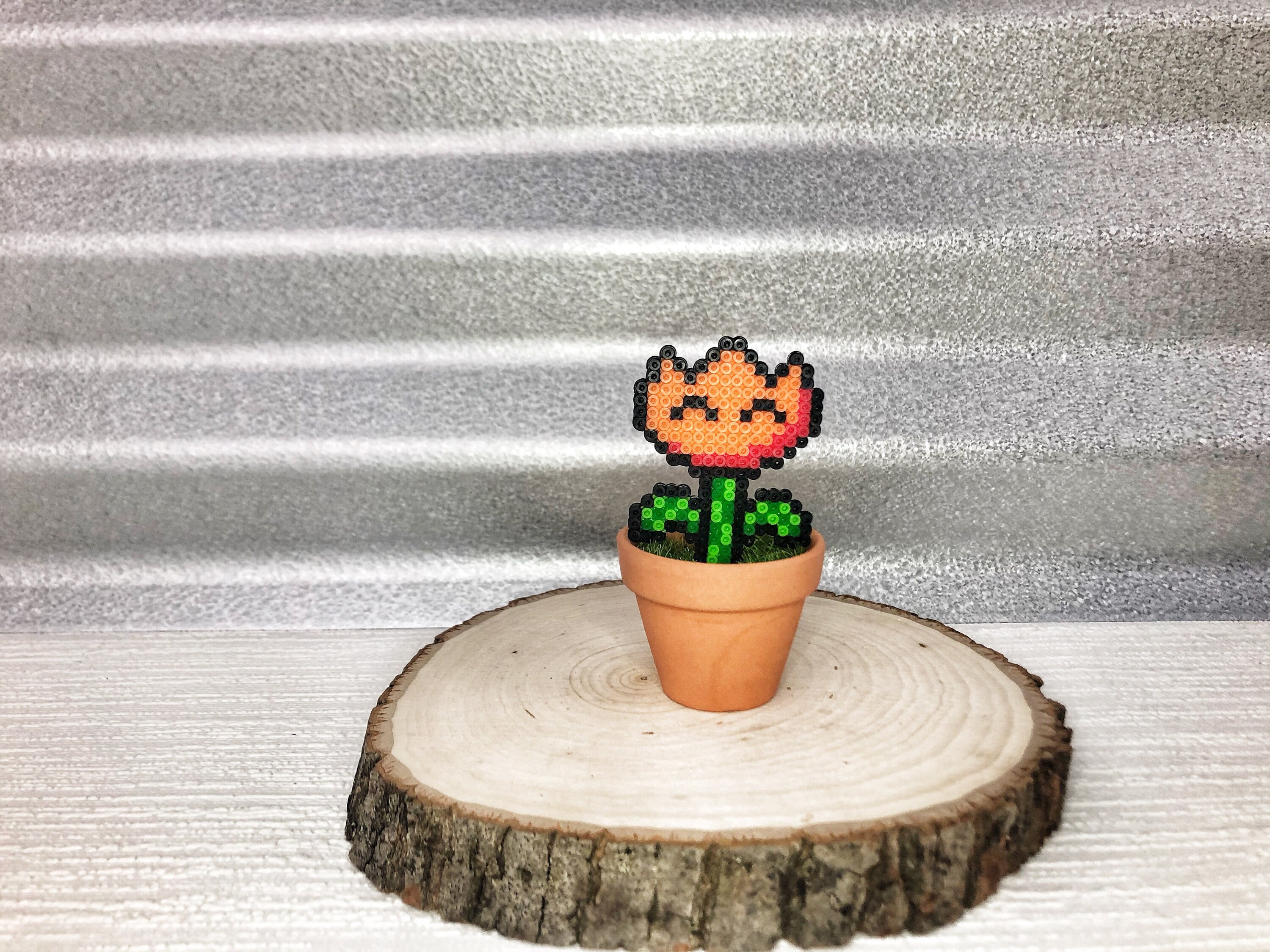 Retro Super Mario Flowers with Grass Mario Plant Video | Etsy