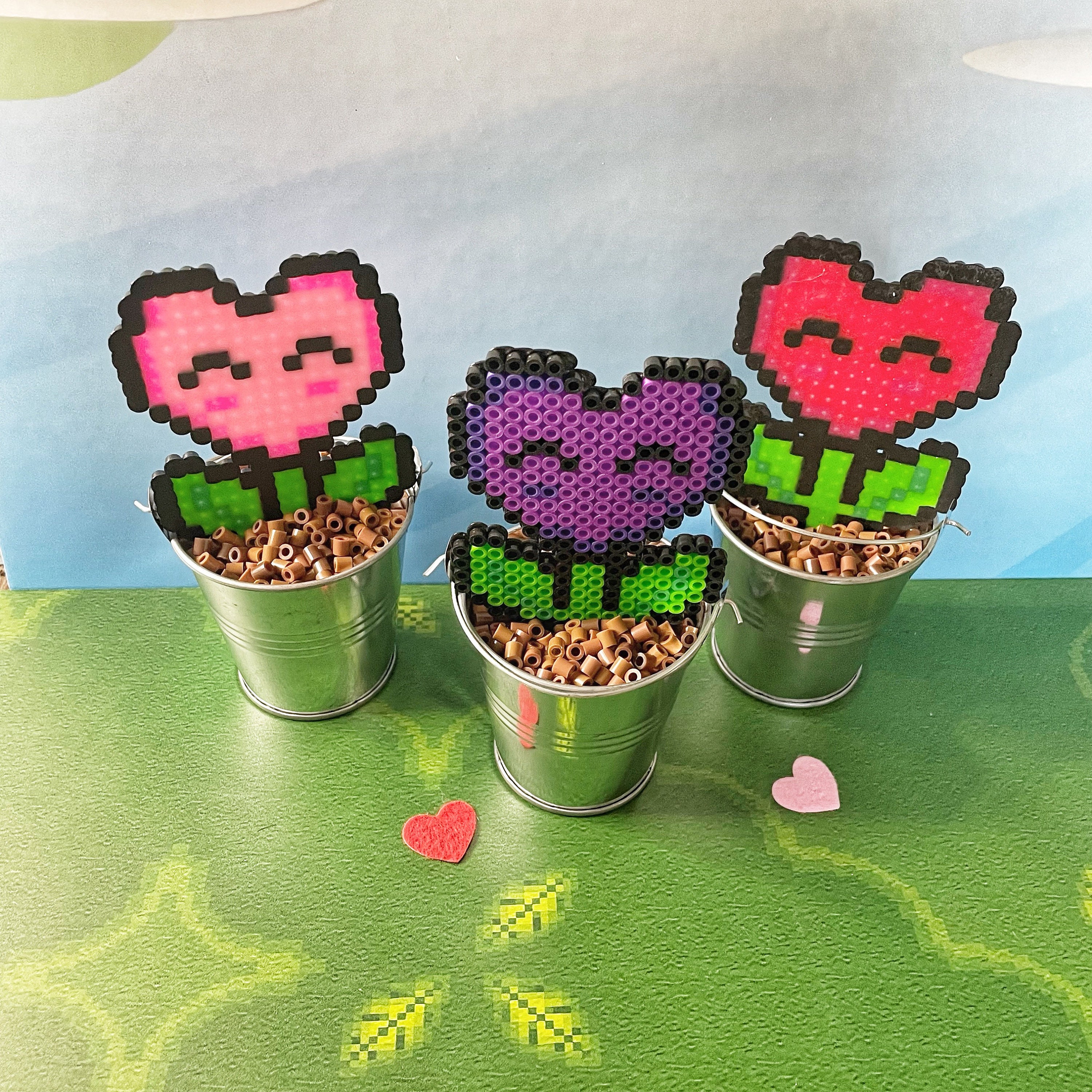 Large Retro Super Mario Potted Flowers | Video Game Decor | Valentines ...