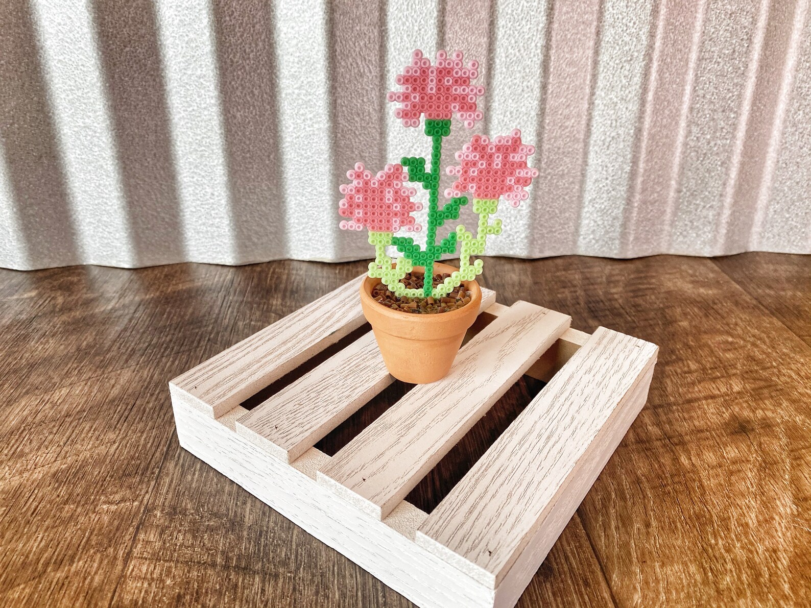 Blooming Pink Thistle Pixel Plant Office Decor Desk Plant - Etsy