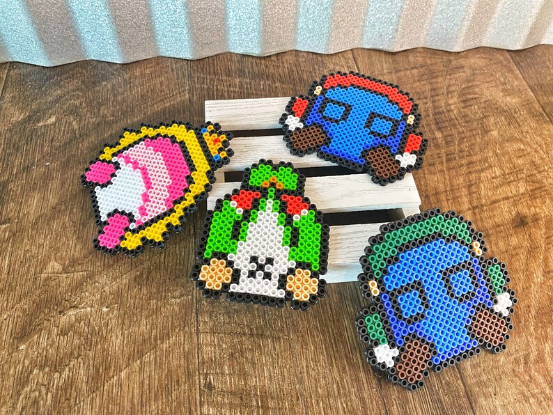 Super Mario Coaster Set Nintendo Gift Geeky Coasters | Etsy