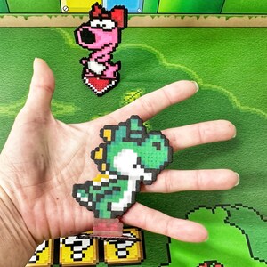 Kissing Yoshi Birdo Couple | Video Game Decor | Valentines 8 Bit Art ...