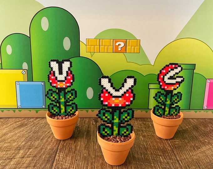 Climbing Mario Plants | Video Game Decor | Desk Plant | Game Room Decor ...