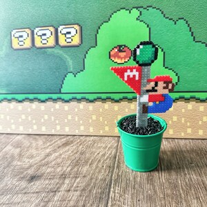 Super Mario Climbing Flagpole Video Game Decor Desk Plant Game Room ...