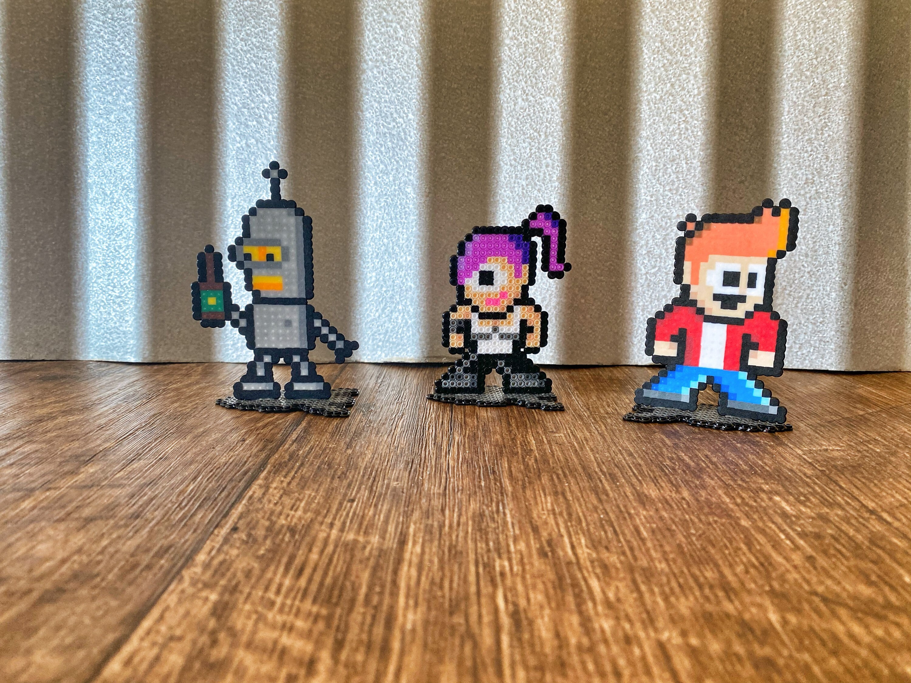 Futurama Character Art | Bender Perler Sprite | Leela Figurine | Fry ...