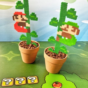 Large Retro Mario and Luigi Plant | Video Game Decor | Desk Plant ...