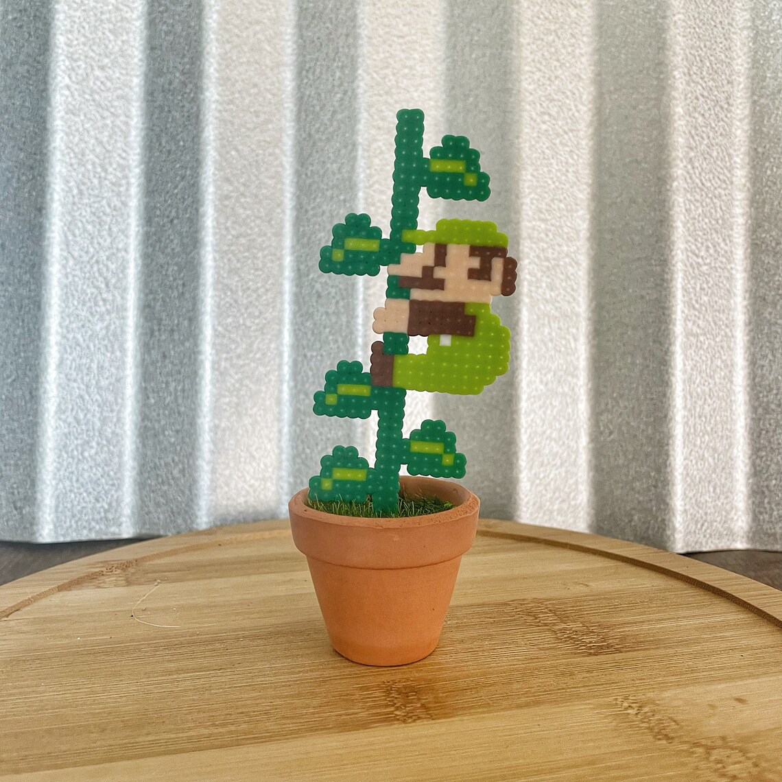 Retro Mario and Luigi Plants With Grass Video Game Decor | Etsy