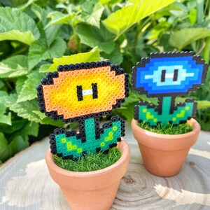 Fire and Ice Mario Flowers | Mario Kart | Video Game Decor | Boys Video ...