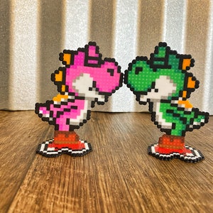 Kissing Yoshi Couple | Video Game Decor | Valentines 8 Bit Art | Mario ...