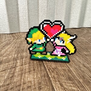 Link and Zelda Heart Figurine | Link & Zelda | Video Game Decor | Retro ...