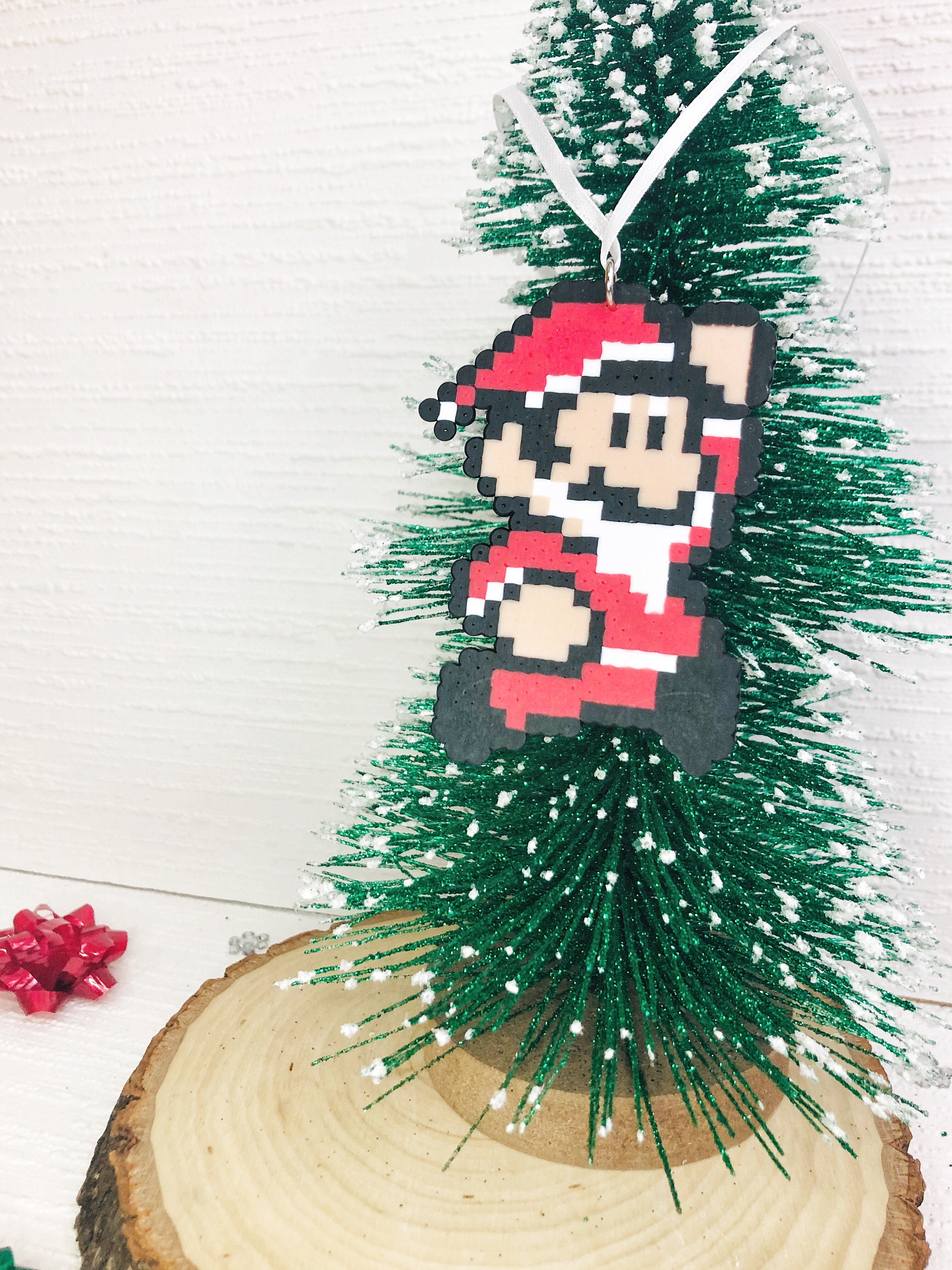 Mario Christmas Decorations Nerdy Tree Ornaments Video | Etsy