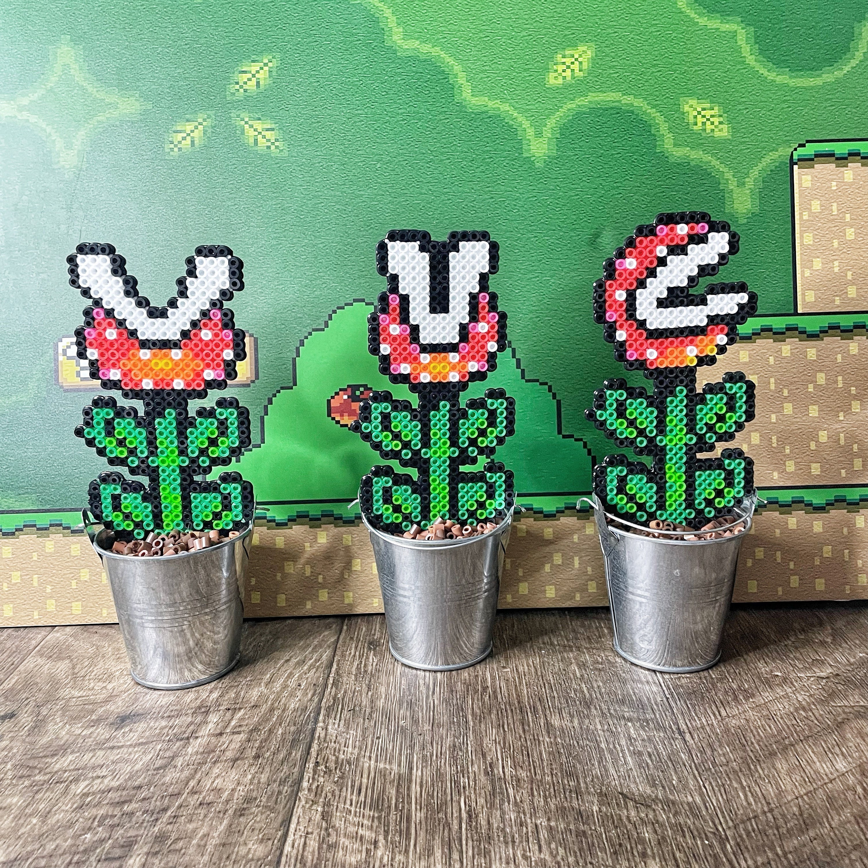 Large Piranha Mario Plant in Warp Tube | Video Game Decor | Desk Plant ...