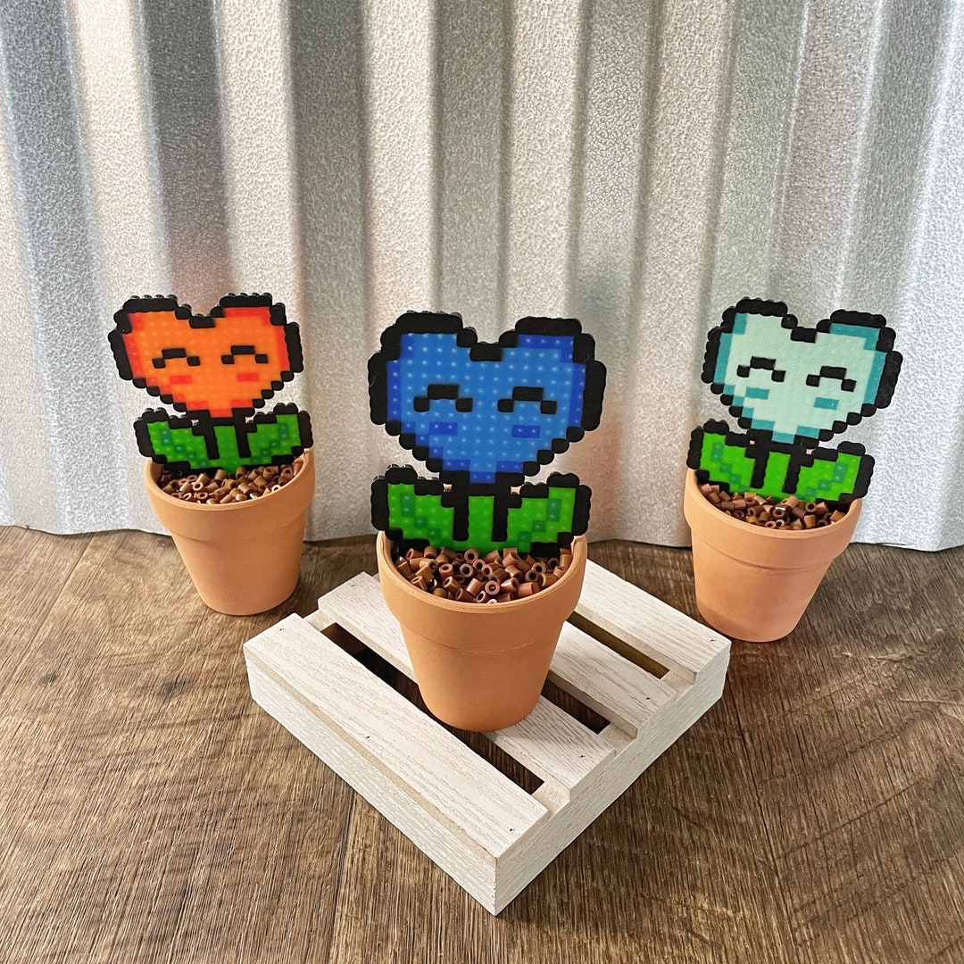 Large Retro Mario Video Game Flower | Video Game Decor | Desk Plant ...