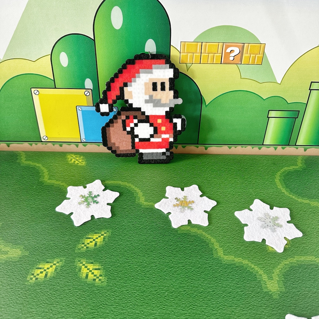Large Super Mario Santa Claus Ornament | Nerdy Tree Ornaments | Video ...