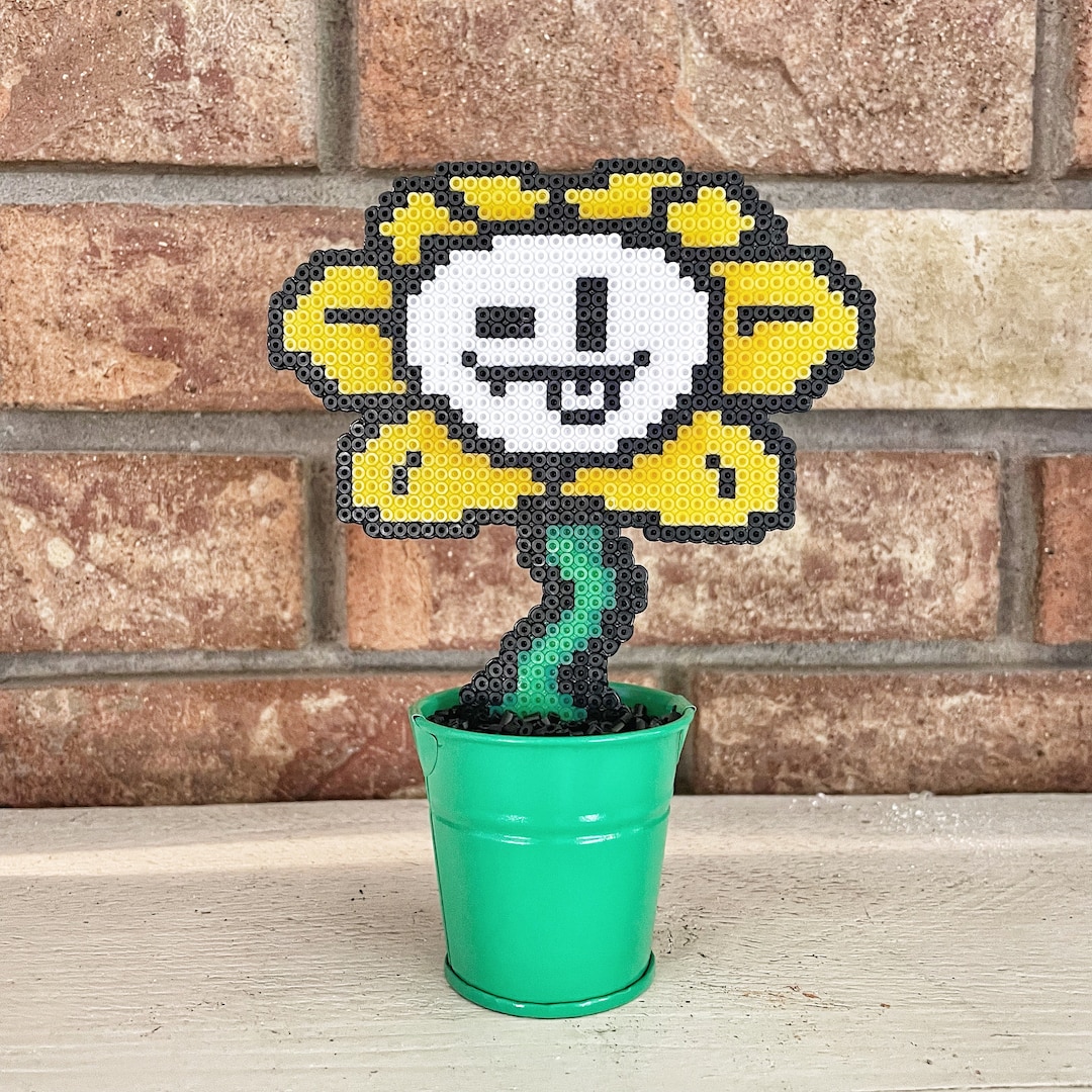 Potted Happy Flowey Flower From Undertale Game | Video Game Decor ...