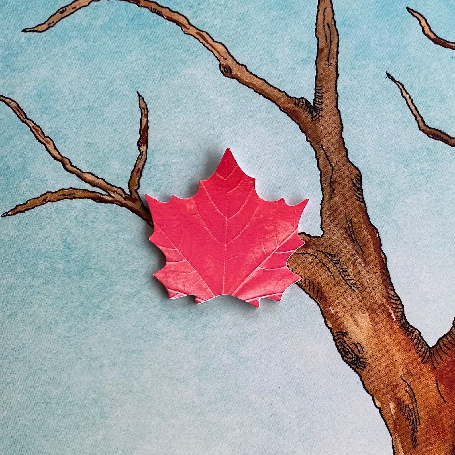 Thankful Tree Leaf Shaped Sticky Notes - Red - Etsy