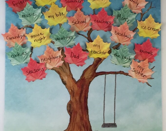 DIY Thankful Tree Poster Pack - Etsy