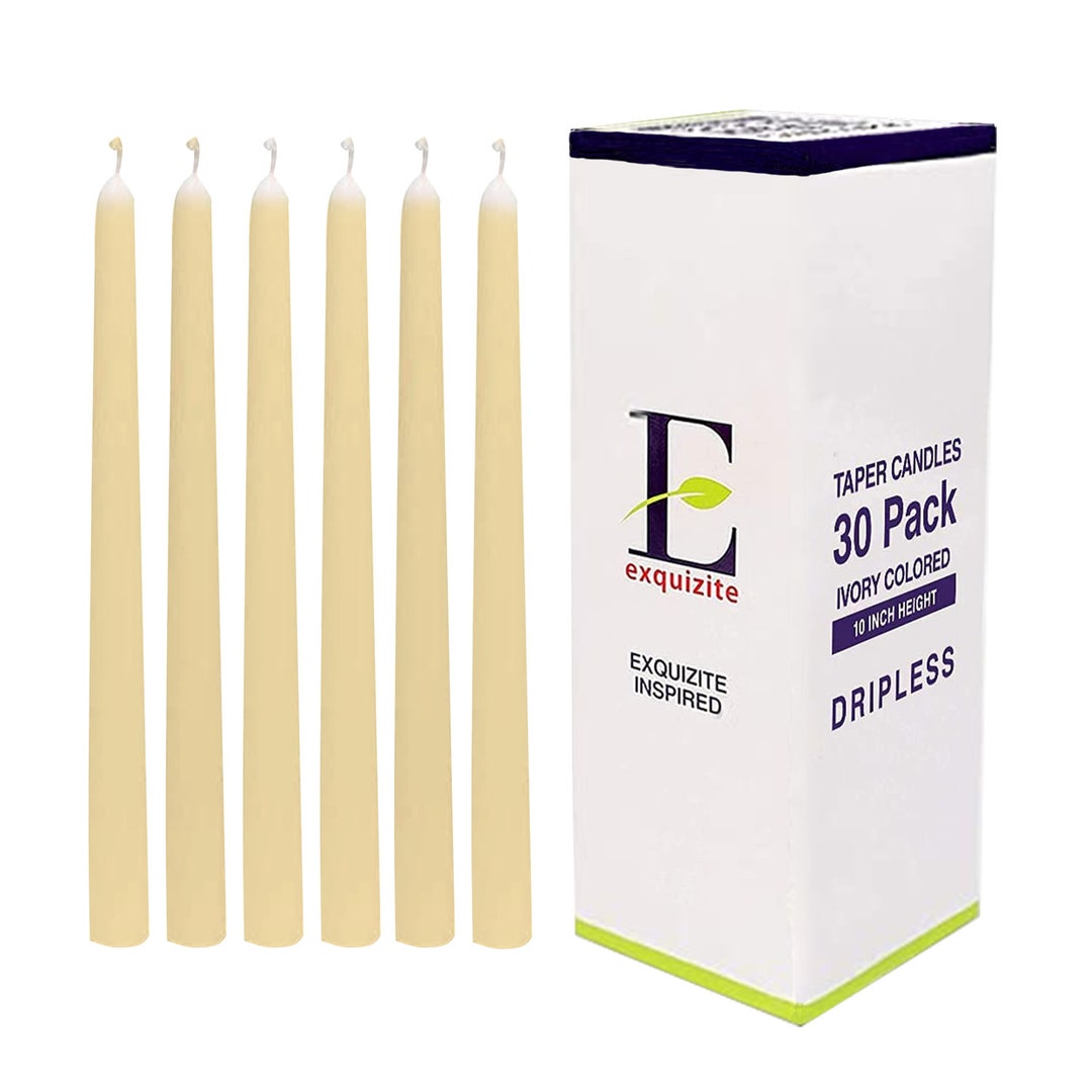 Stick Candles Taper Candles Ivory 30-pack - Etsy