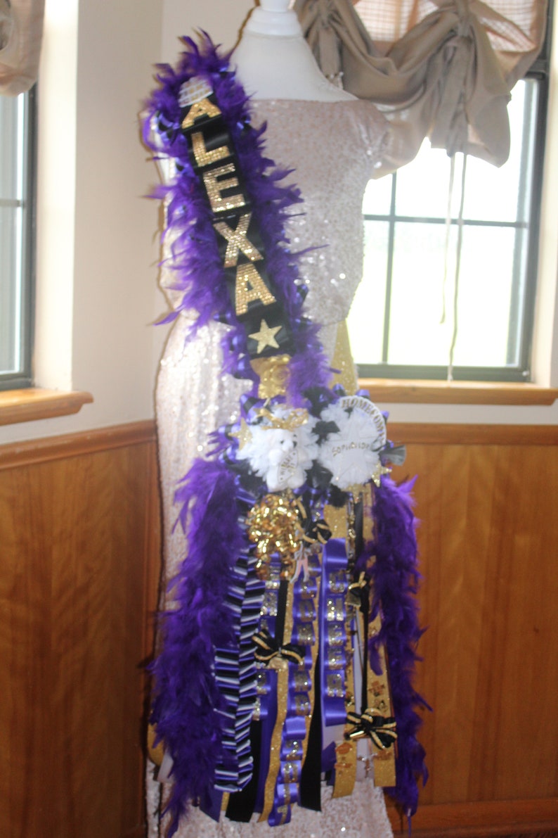 Sash Mum, Homecoming Sash Mum, Sash Mum, Double Sash Mum, Homecoming - Etsy