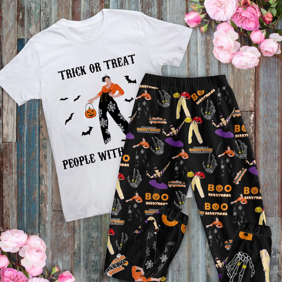Harry Styles Halloween Pajamas Set, Trick or Treat People With Kindness ...