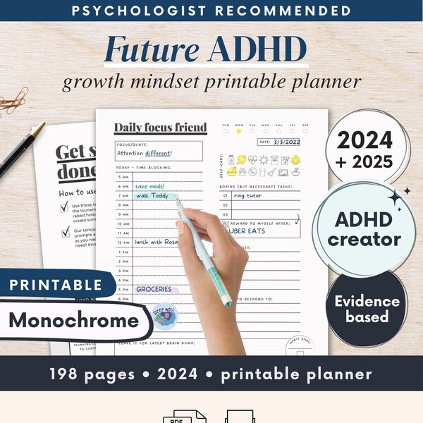 Adhd Planner Printable - Etsy