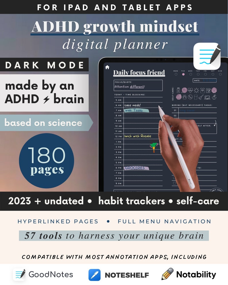 ADHD Digital Planner made by an Adhder for Ipad Goodnotes - Etsy Canada