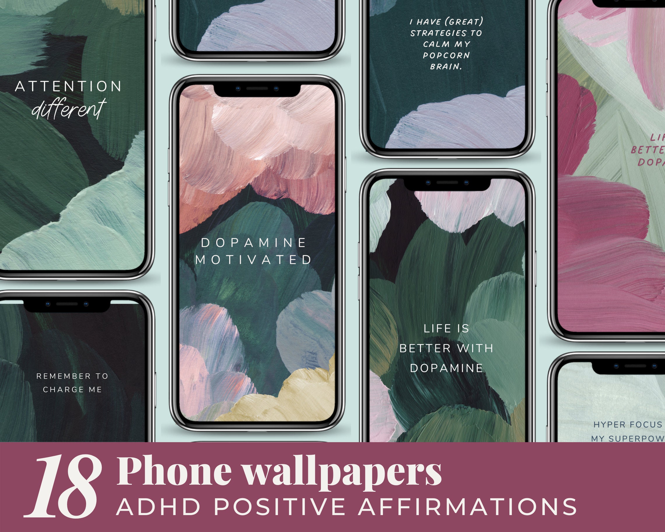 ADHD Phone Wallpapers for Ios or Android Smartphones by an - Etsy