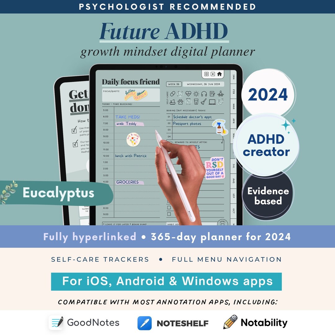 ADHD Digital Planner made by an Adhder for Ipad, Goodnotes Android ...