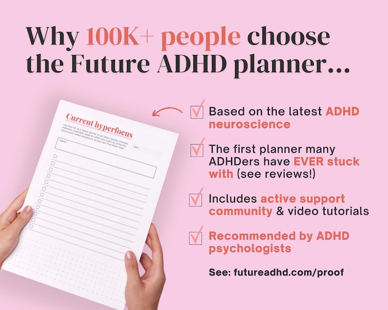 2026 ADHD Printable Planner (sorbet) Daily Focus, Habit Tracker (PDF ...