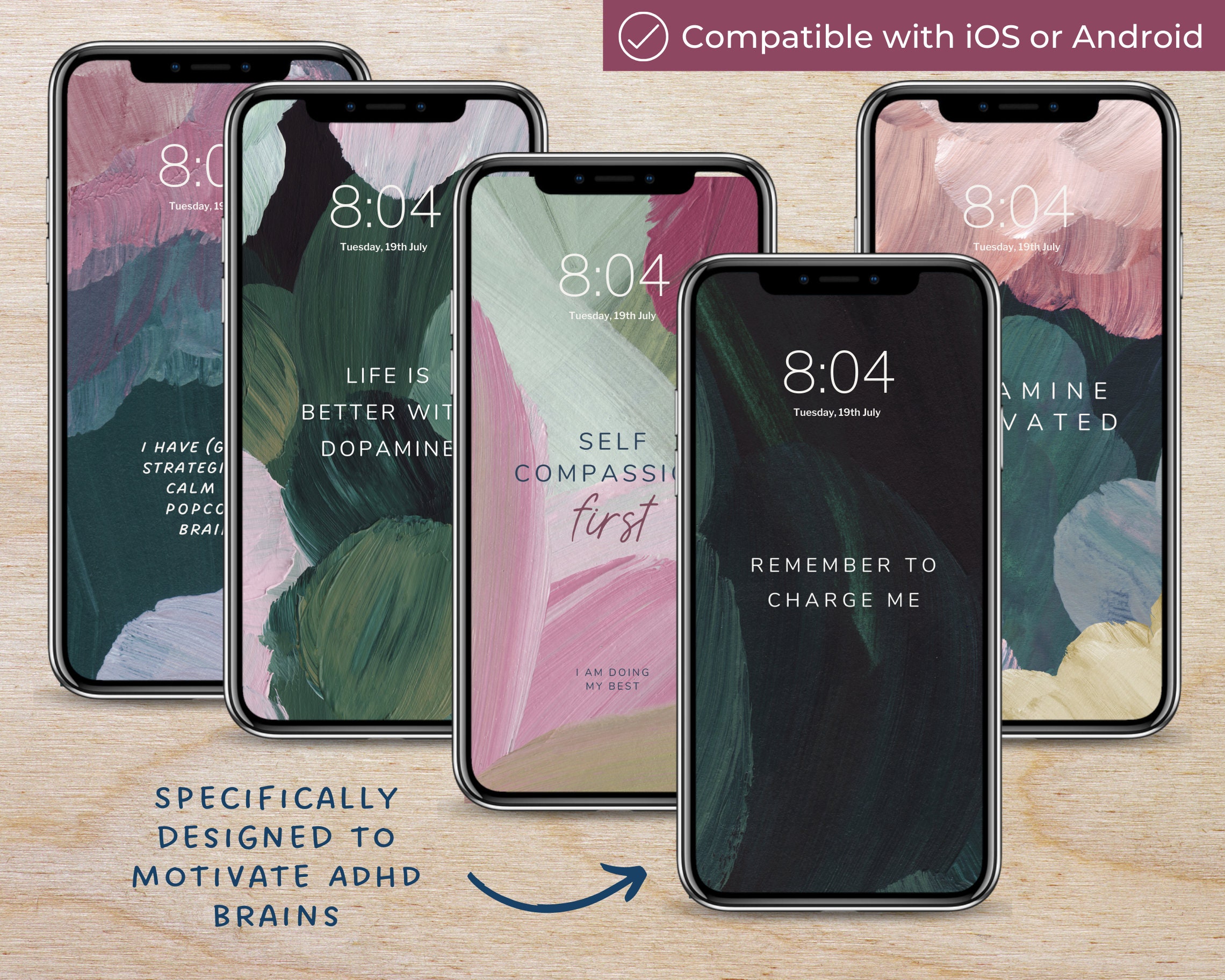 ADHD Phone Wallpapers for Ios or Android Smartphones by an - Etsy