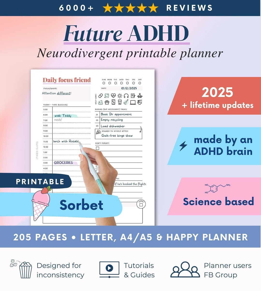 ADHD PRINTABLE Planner (made by an Adhder) - Adult ADHD Workbook ...