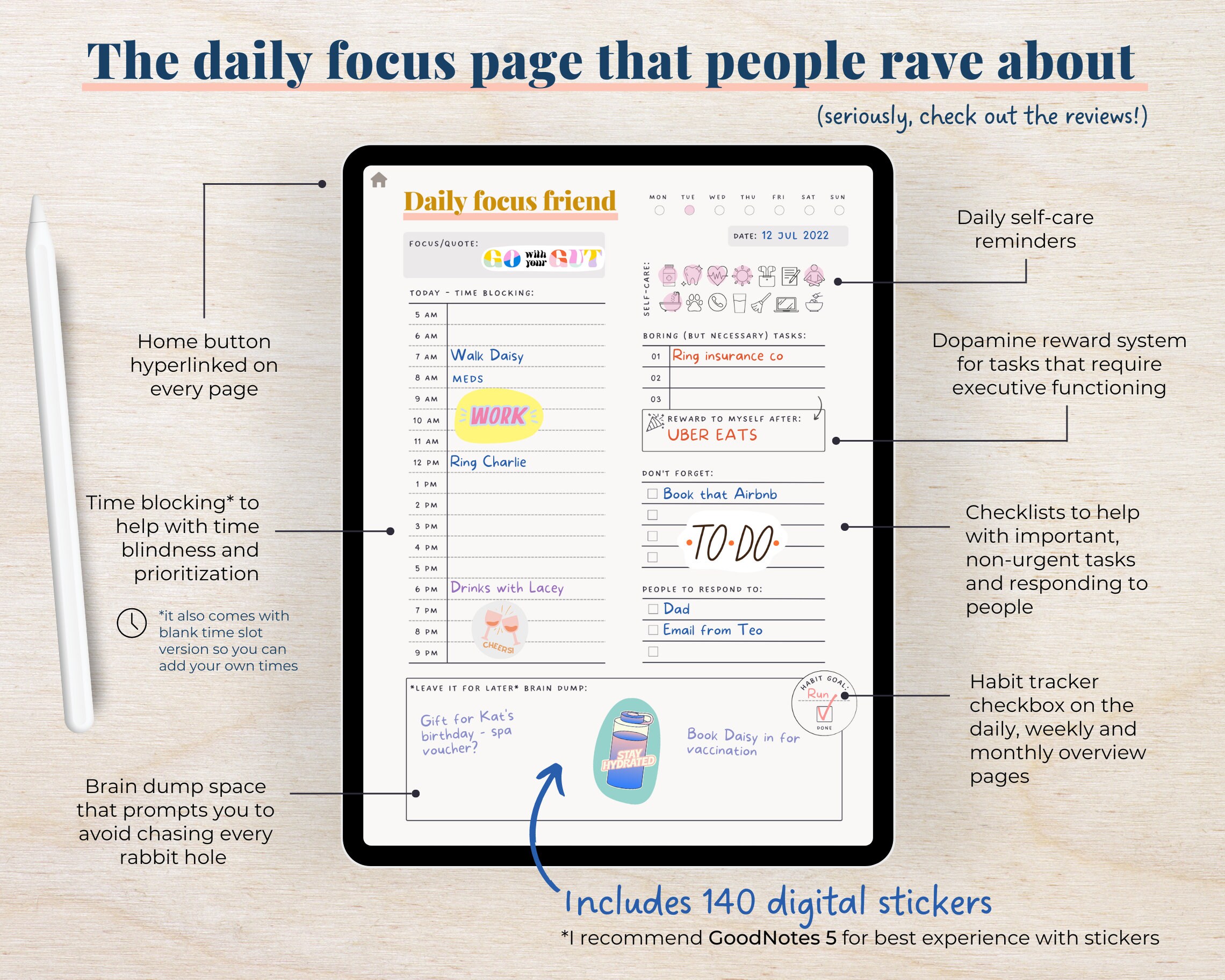 ADHD Digital Planner made by an Adhder for Ipad Goodnotes - Etsy Australia