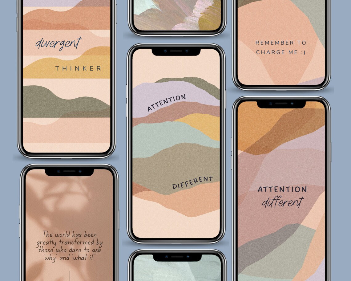ADHD Phone Wallpapers for Ios or Android Smartphones by an - Etsy