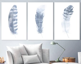 Feather painting | Etsy