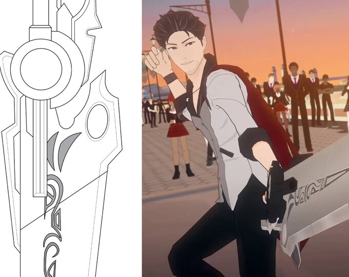 RWBY Qrow Branwen Sword - Etsy