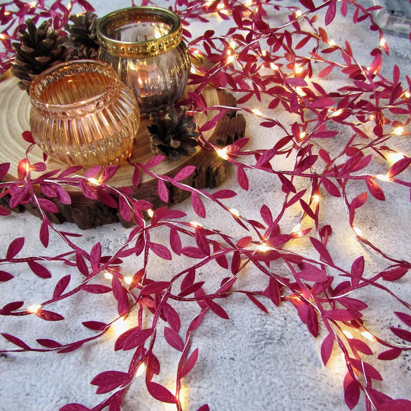 Dark Red Fairy Lights - Etsy UK